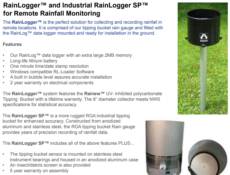 세인교정기기(주) - 제품소개 - 10. 기상측정교정기 - ② 강우/강설/풍속/기압/일사 RainLogger Complete ...